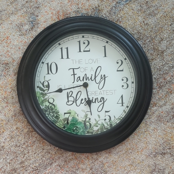 Wall Decor | Family Blessing Wall Clock | Poshmark